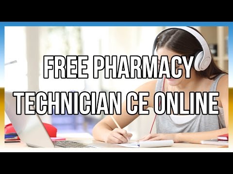 Free Pharmacy Technician CE Online