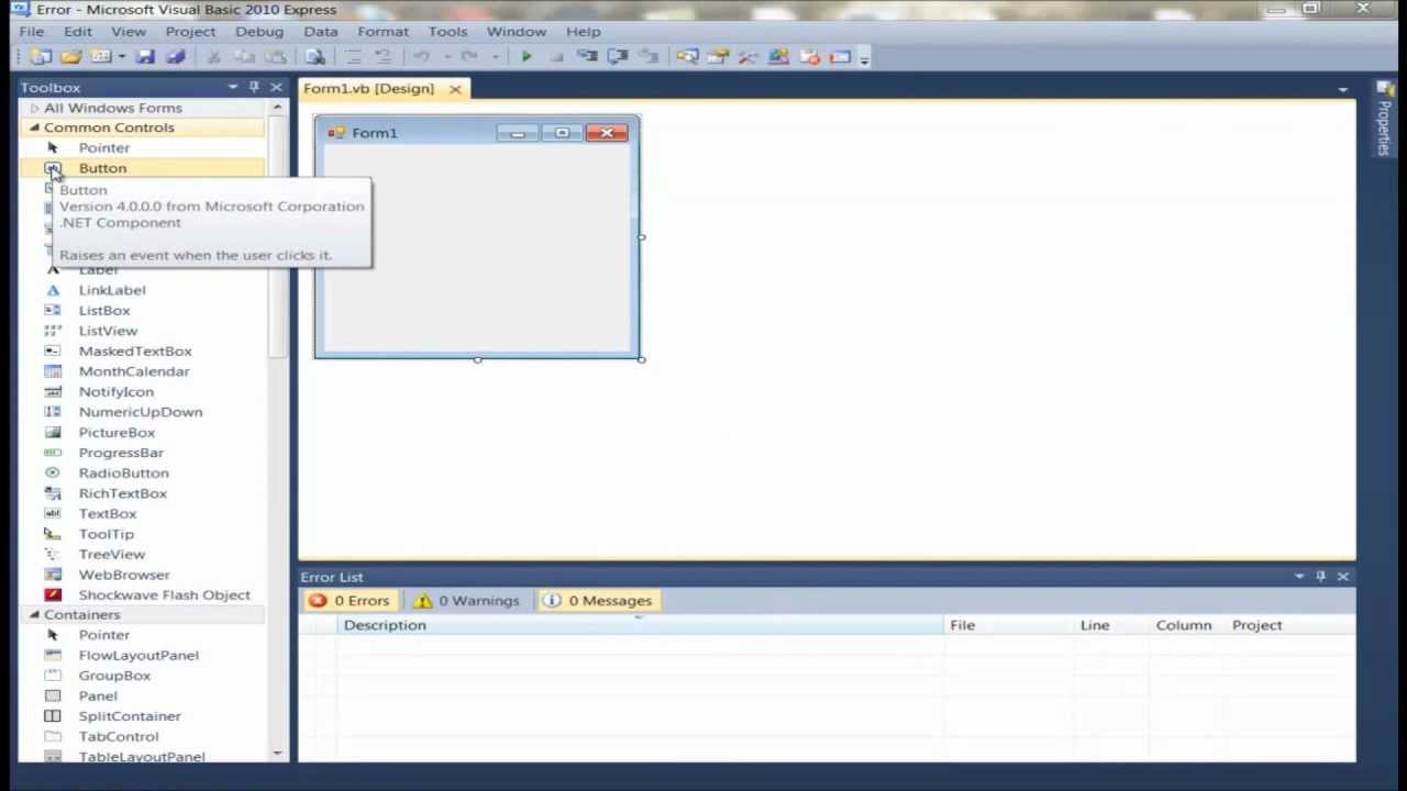 How To: Make an Error Message Box in Visual Basic 2010 Express|HD|