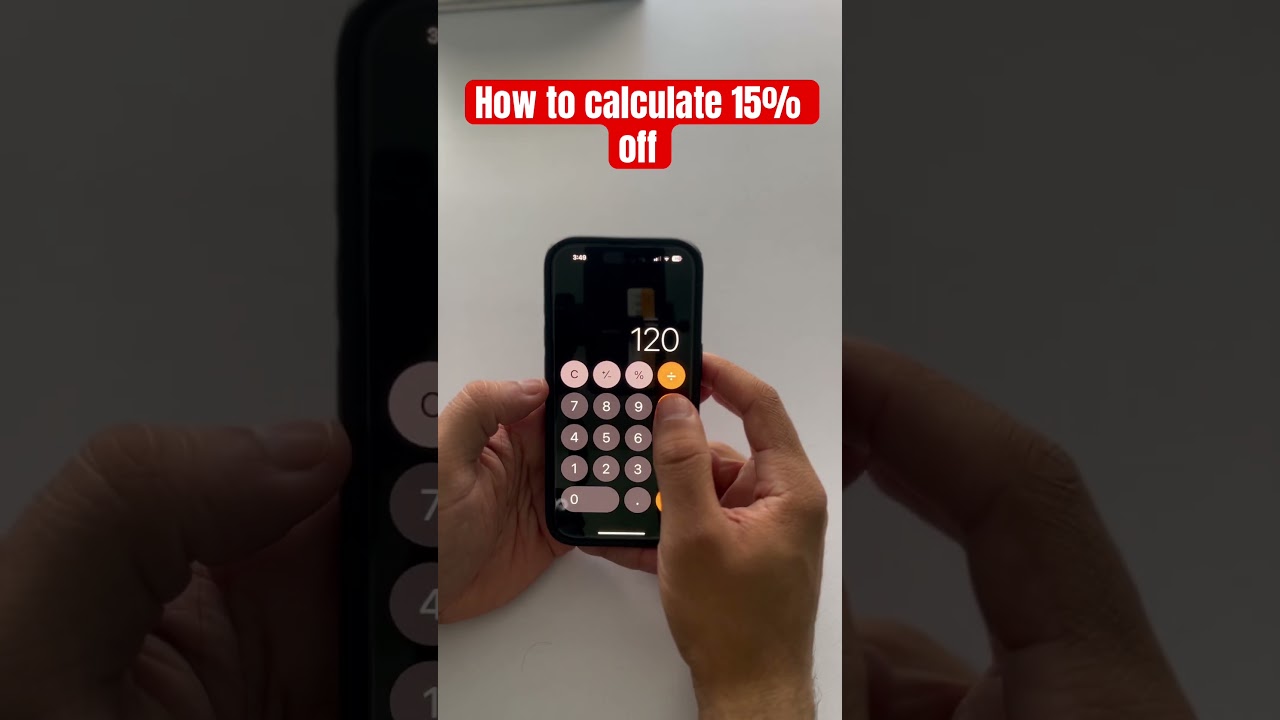 Calculate 15% off a price #shorts #iphone #discounts