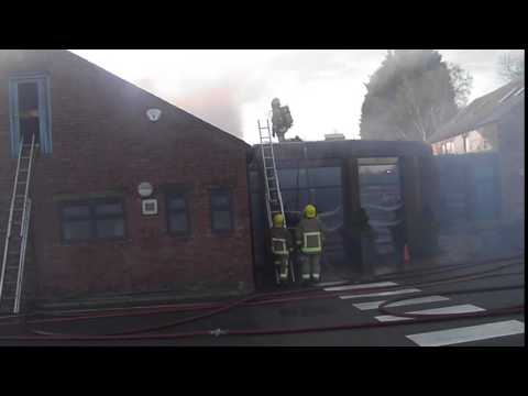 Major industrial building fire near Sandbach