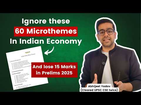 Most Important topics for Indian Economy | UPSC Prelims 2025 | 2 months strategy