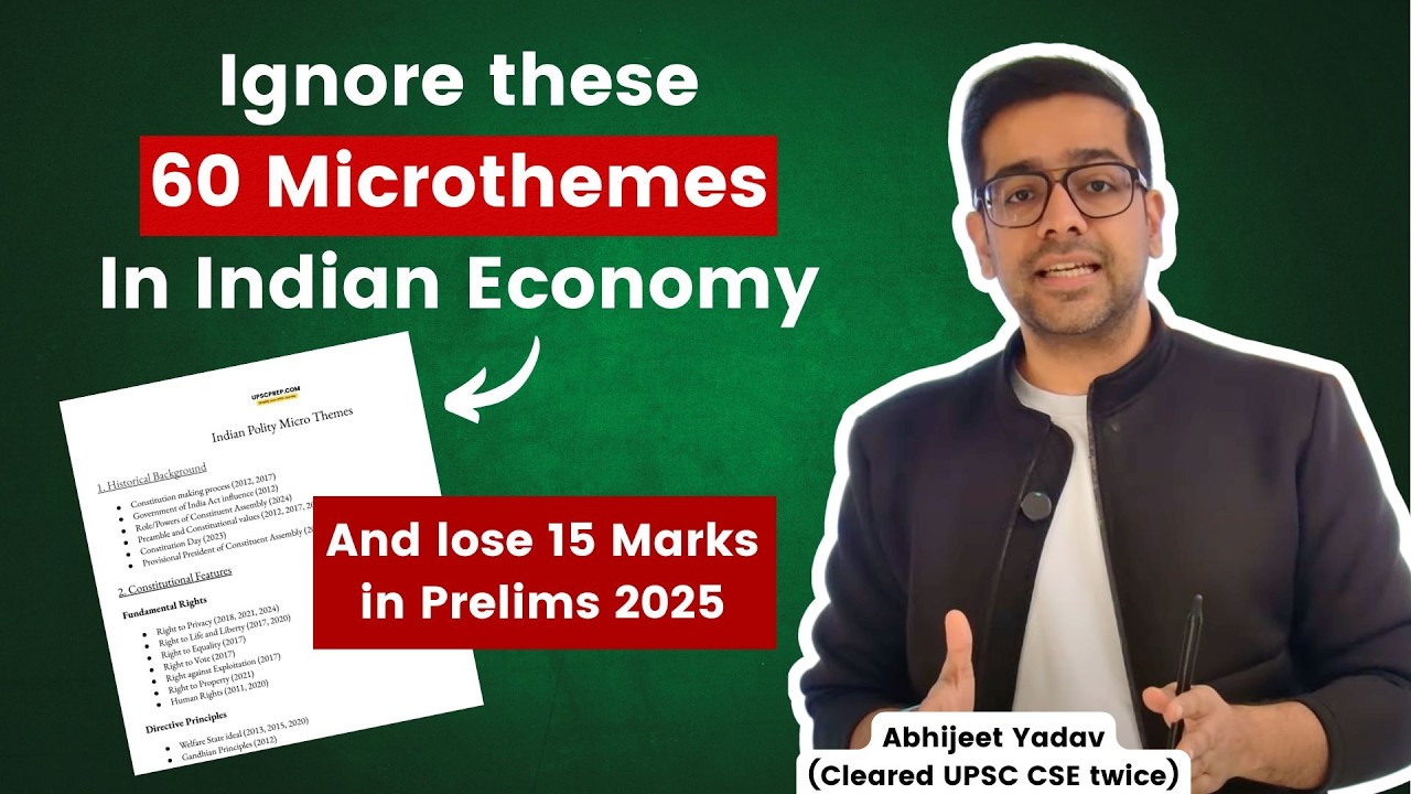 Most Important topics for Indian Economy | UPSC Prelims 2025 | 2 months strategy