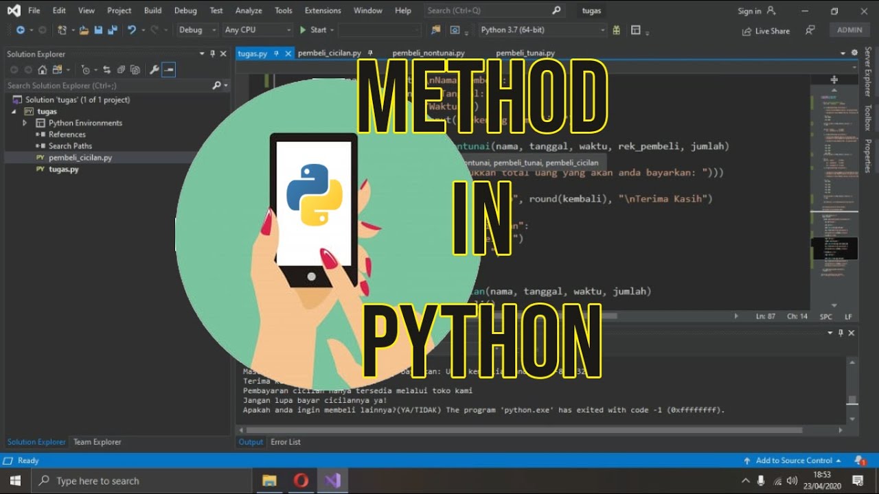 IMPLEMENTASI METHOD PADA PYTHON