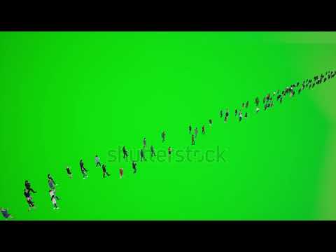 3D animation of crowds of people walking in the streets of London to visualize the visual effects
