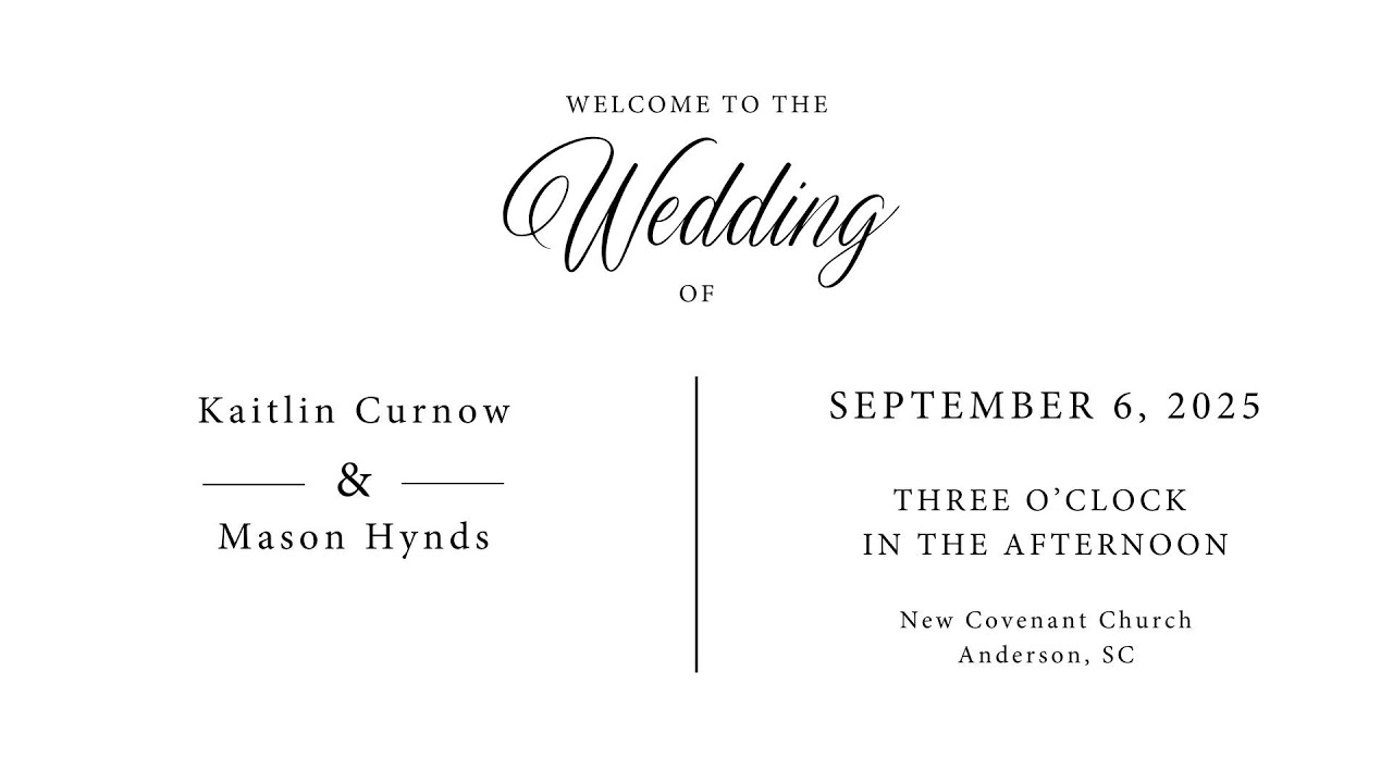 The Wedding of Kaitlin Curnow and Mason Hynds