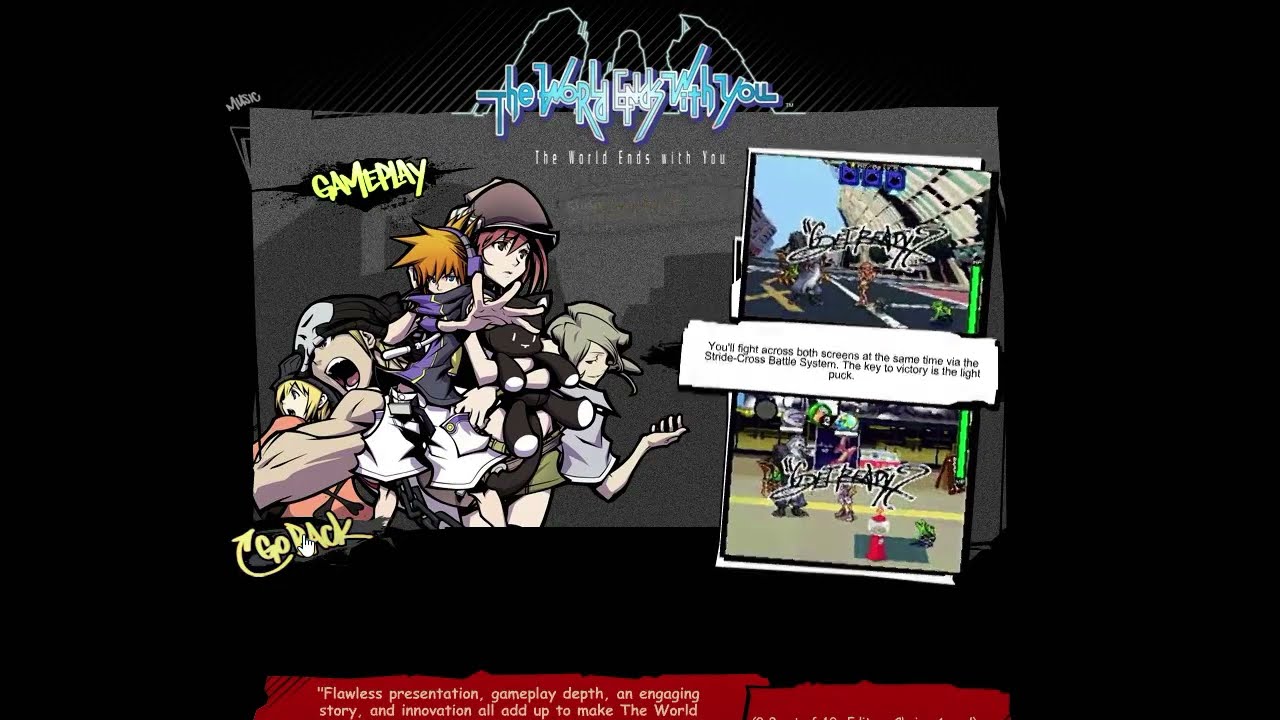 The World Ends with You Flash website in 2008