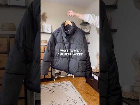 Styling a puffer jacket 4 ways for winter 🖤