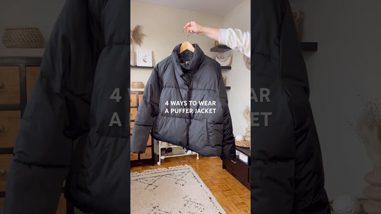 Styling a puffer jacket 4 ways for winter 🖤