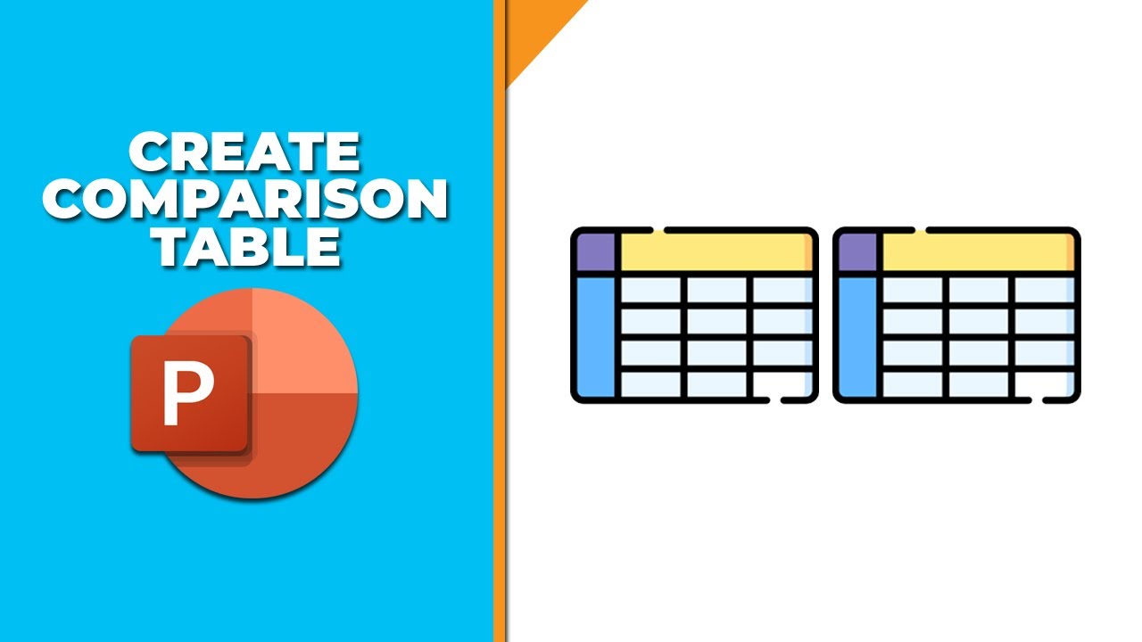 How to create comparison table in PowerPoint