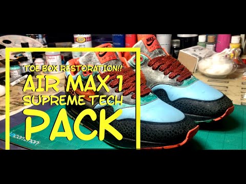 Air Max 1⚡️ Supreme Tech Pack Toe Box Restoration