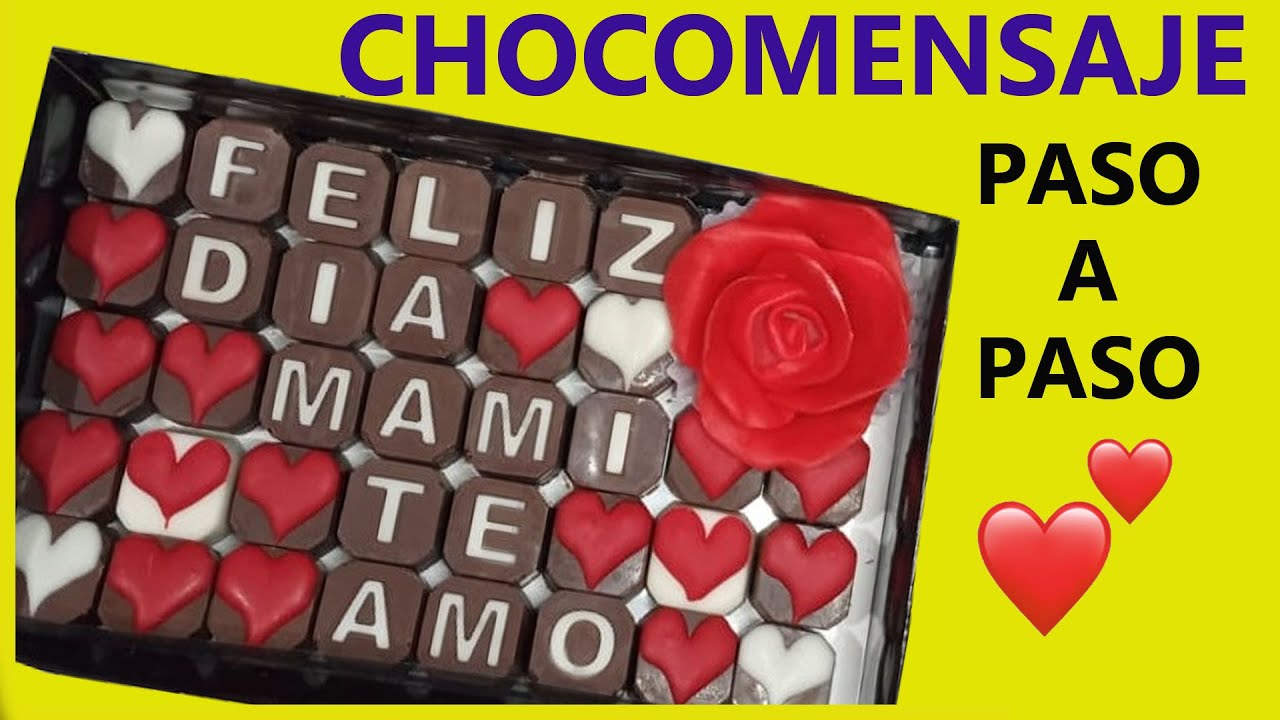 🔴 Día de la Madre 💜 Como hacer CHOCOMENSAJES, CHOCOFRASES, letras 💜