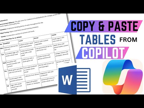 How To Easily Copy And Paste Tables From Copilot To Word Document ...