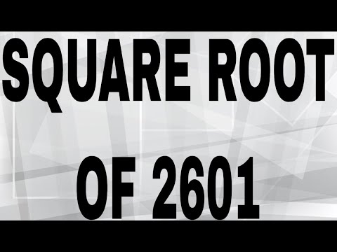 SQUARE ROOT OF 2601