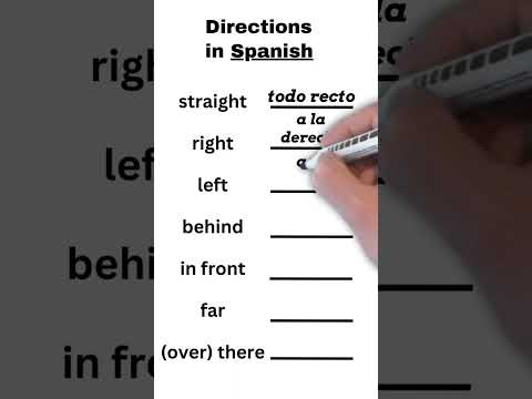 Directions in Spanish - Learn Spanish