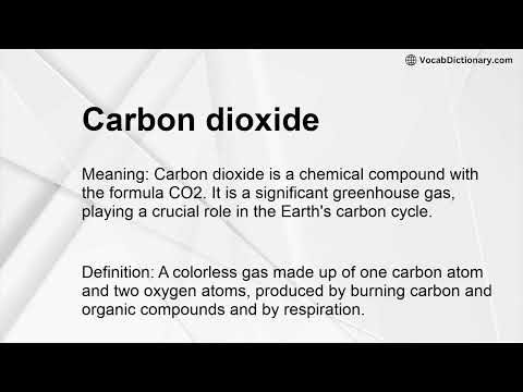 Carbon dioxide Meaning