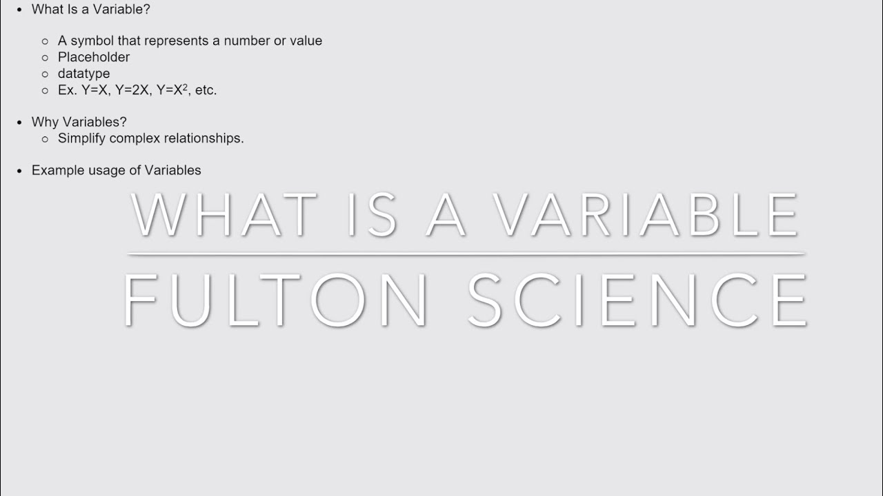 What is a Variable? Let’s isolate (solve for) an unknown variable!