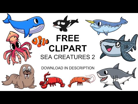 FREE ClipArt for PRINT ON DEMAND and COMMERCIAL USE! || Sea Animals