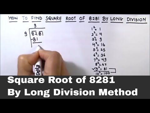 How to Find Square Root of 8281 by Long Division Method / Square Root of 8281 / Long Division Method