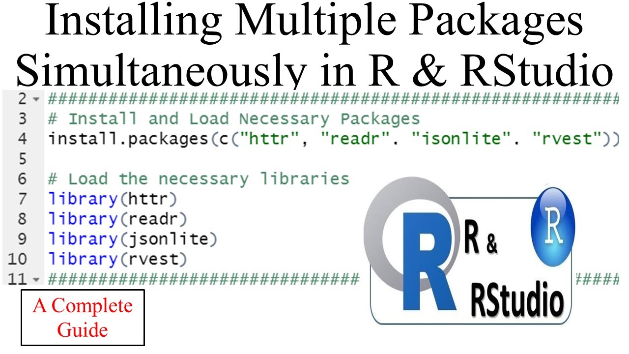 ||Installing|| ||Multiple Packages|| in ||R & RStudio|| Simultaneously