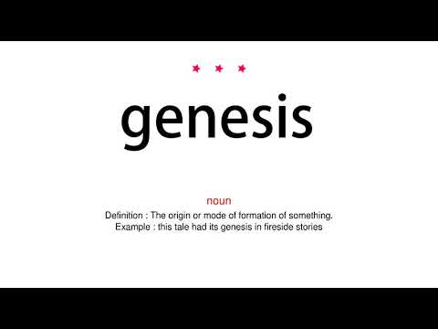 How to pronounce genesis - Vocab Today