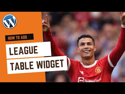 How to add Football Standings League Table Widget on WordPress Website