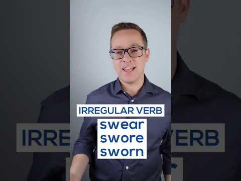 To swear - one verb, two meanings