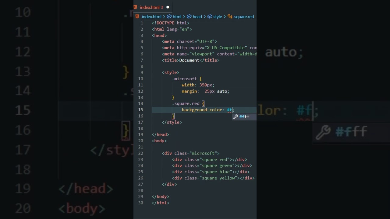 How to make microsoft logo html CSS #css #development #html #design
