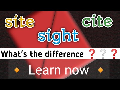 Site, Sight, Cite - Confusing English Words | English Grammar | Homophones | Meaning with Example