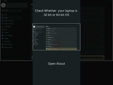 ✅Check Whether your laptop is 32 bit or 64 bit OS