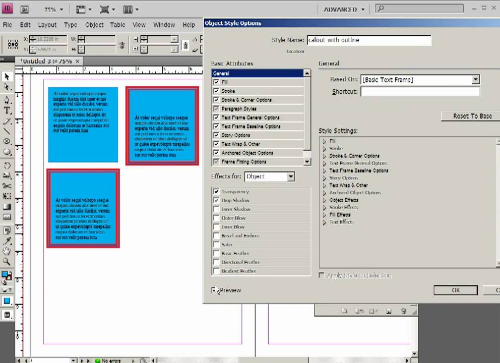 InDesignCS4_part5, object styles.avi