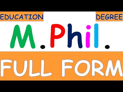 M.Phil. || Full Form Of M.Phil. || M.Phil. Ka Full Form ||