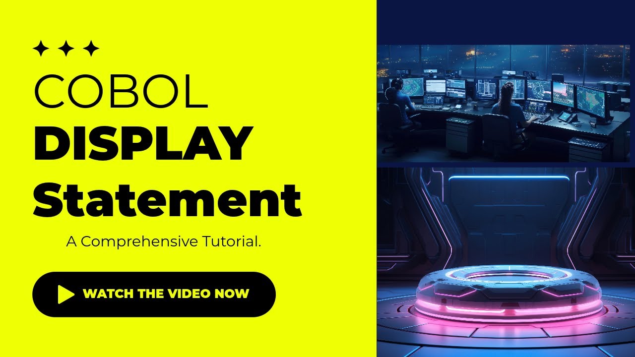 COBOL Tutorial: COBOL DISPLAY Statement | Display Statement in COBOL | Cobol display example #cobol