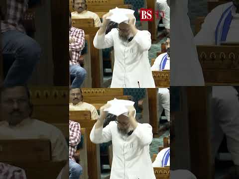 Lok Sabha debate: Owaisi tears up Waqf (Amendment) Bill 2025 in symbolic protest #waqfboard