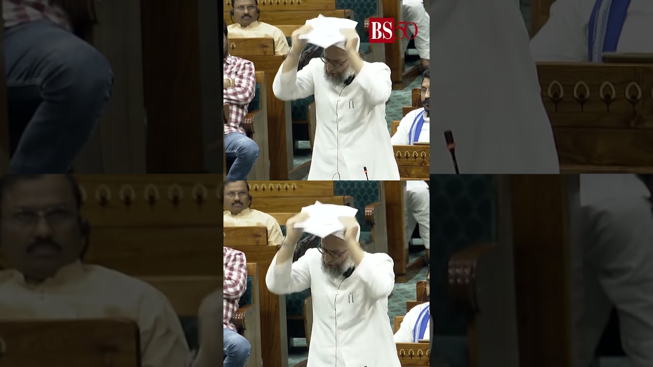 Lok Sabha debate: Owaisi tears up Waqf (Amendment) Bill 2025 in symbolic protest #waqfboard