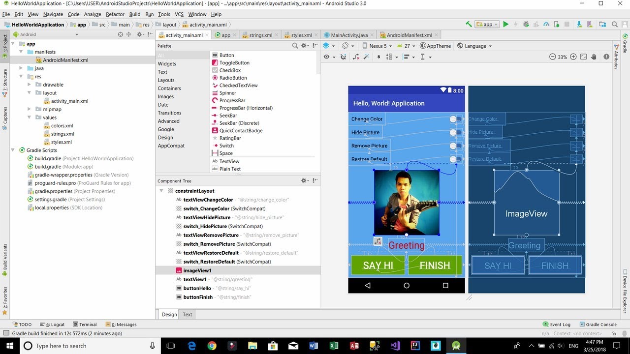 Android - SwitchCompat Example Part 1/2 (XML)