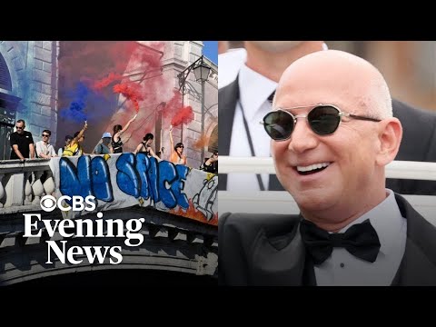 Hundreds protest extravagant Venice wedding of Jeff Bezos, Lauren Sánchez