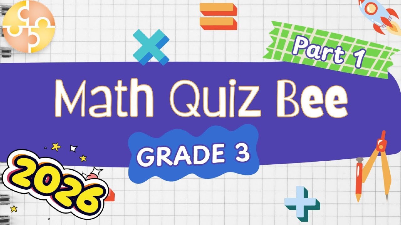 2026 Math Quiz Bee for Grade 3 | Part 1 | Quiz by brainYs