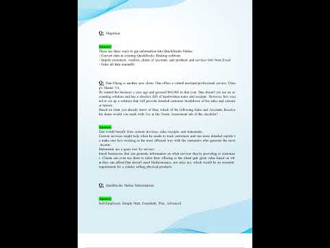 QUICKBOOKS ONLINE CERTIFICATION EXAM GUIDE 20242025 UPDATE QUESTIONS AND VERIFIED ANSWERS GRADE A 10