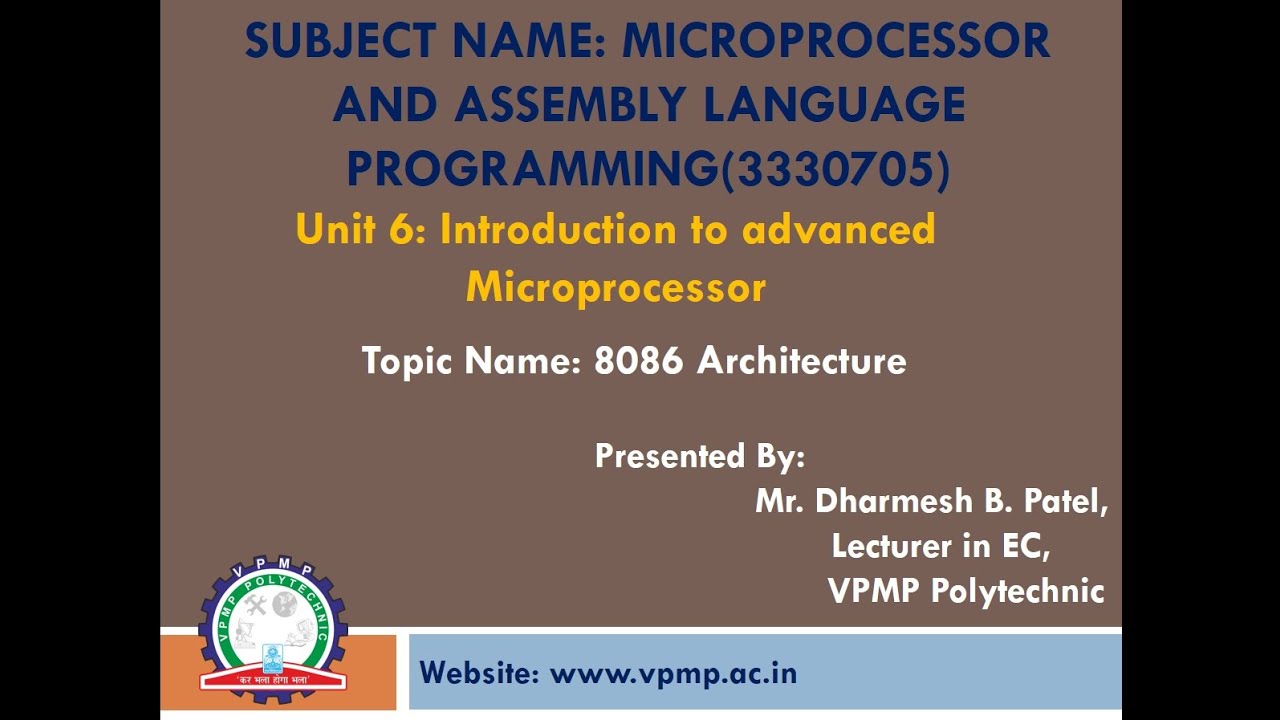 UNIT 6 Introduction to Advanced Microprocessor |MALP|3330705|Mr.Dharmesh Patel