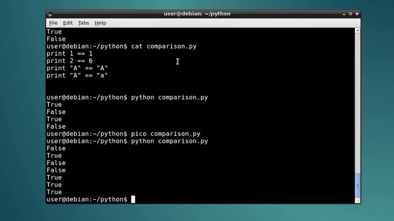 Python Series: Lesson 8 - Comparison Operators