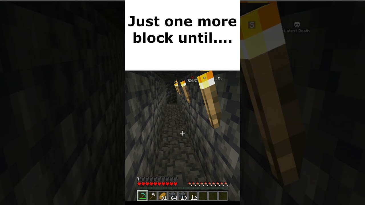 Never stop mining #meme #minecraft
