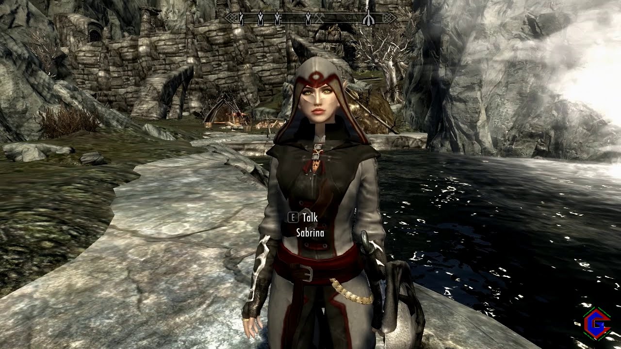 Skyrim Assassins Creed Imperial Assassin Armor Location and Sabrina Follower MOD