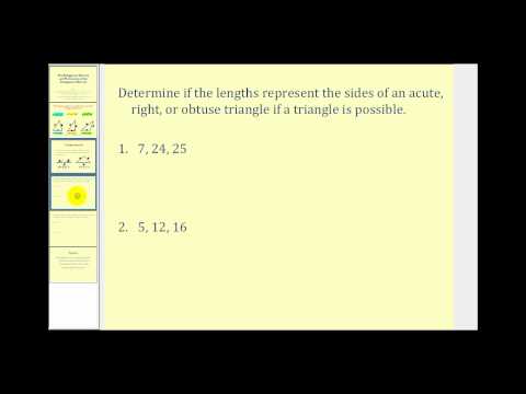The Pythagorean Theorem and The Converse of the Pythagorean Theorem