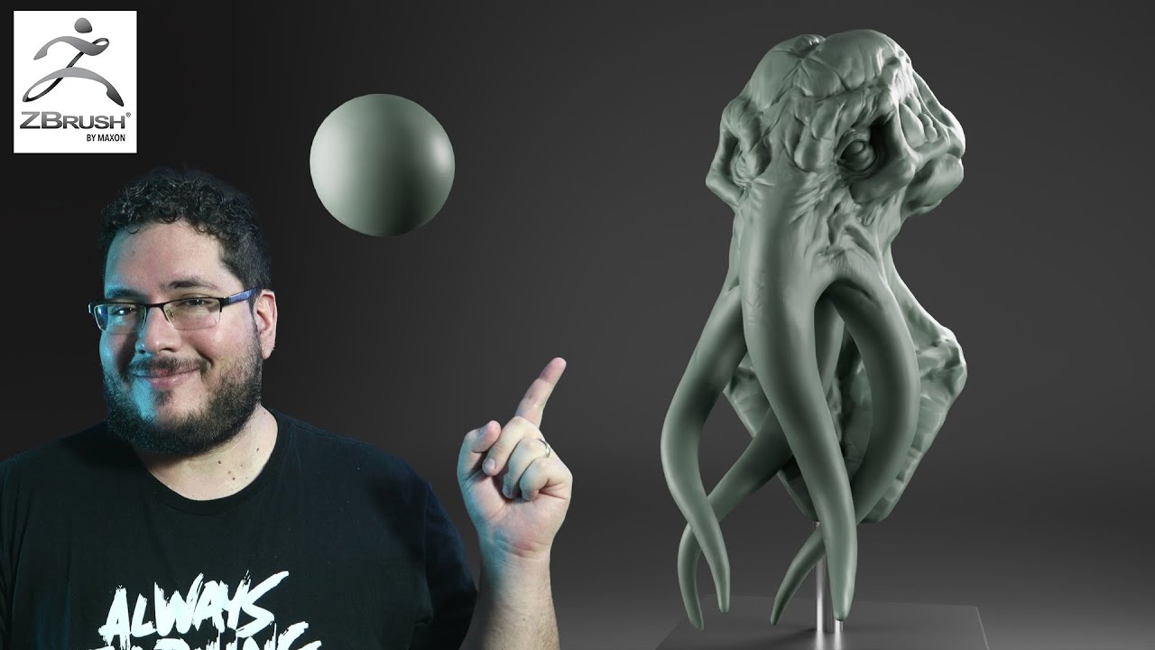 Sculpting a Mind Flayer Bust for 3D Print from Baldur's Gate 3 | Full Twitch Livestream