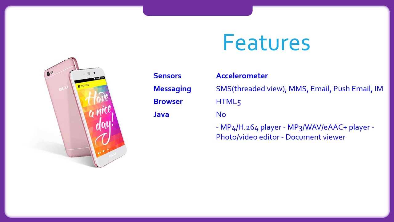 BLU Grand M Specification