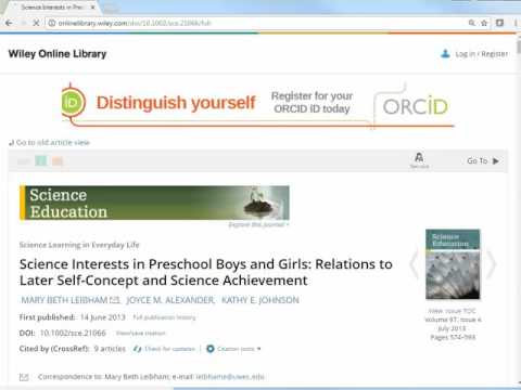 Finding an Article with a DOI