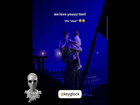 KeyGlock - brings his daughter on stage during the Glockaveli Tour Dallas, TX.