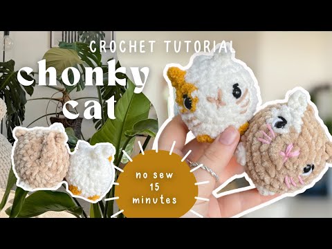 Chonky Mini Cat / NO SEW Crochet Tutorial, beginnerfriendly Amigurumi