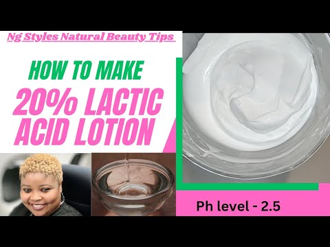How To Make 20% Lactic Acid Lotion At Home For Smooth Skin |