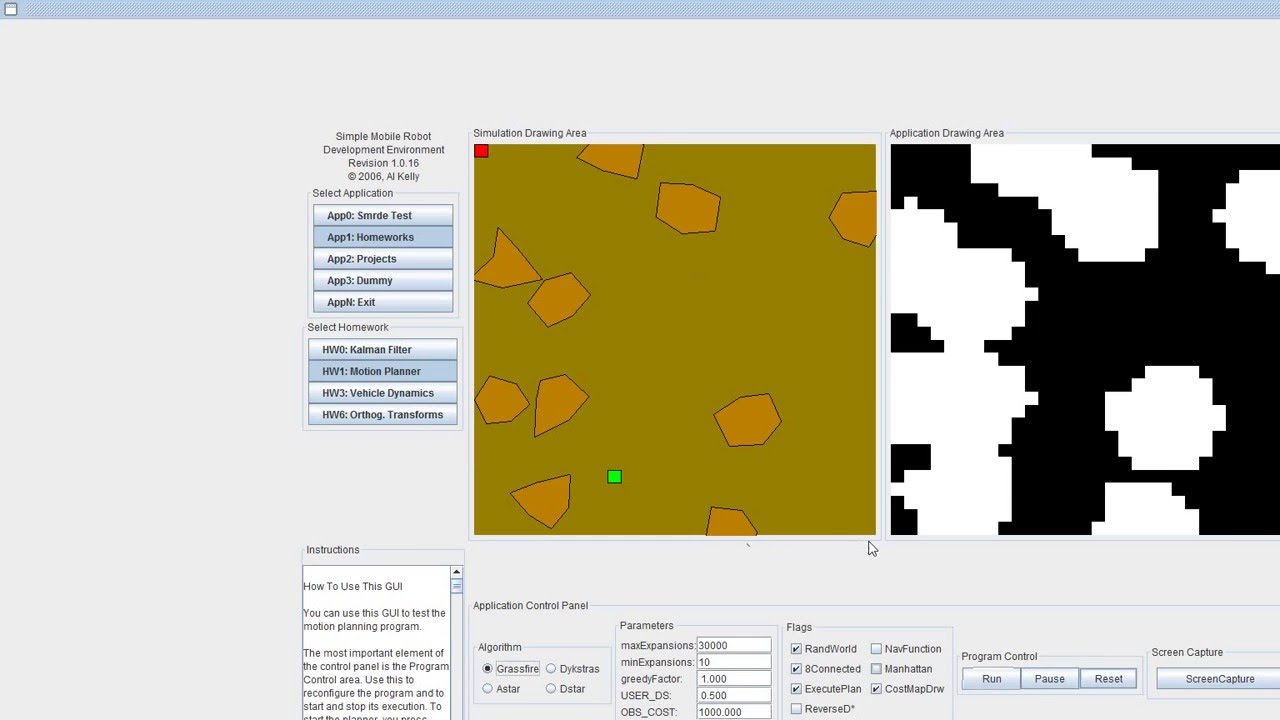 Grassfire Search Algorithm Implementation